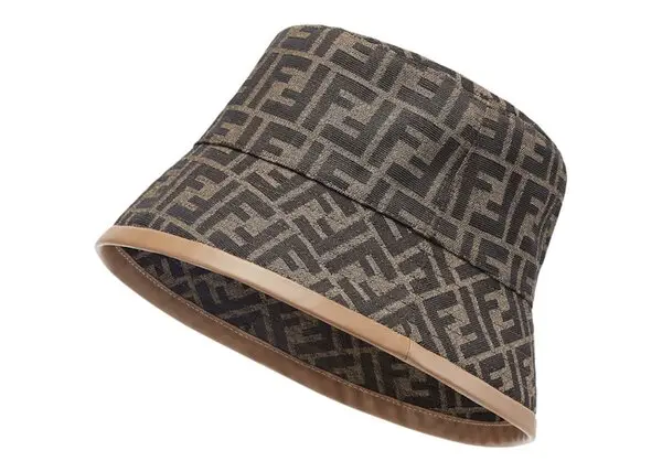 Fendi Jacquard Ff Fabric Bucket Hat - Brown/beige