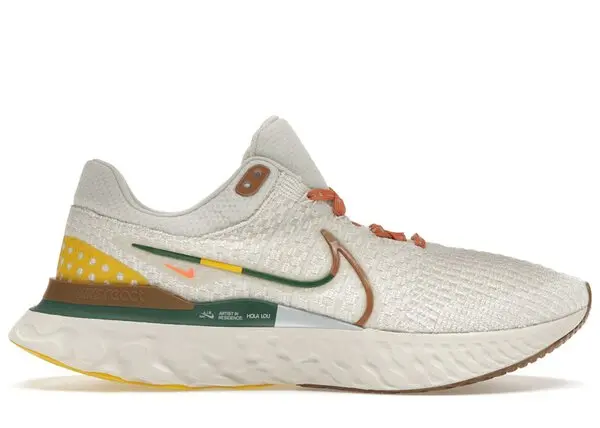 Nike Infinity Run Air Hola Lou Sneakers - Cream White/yellow/brown