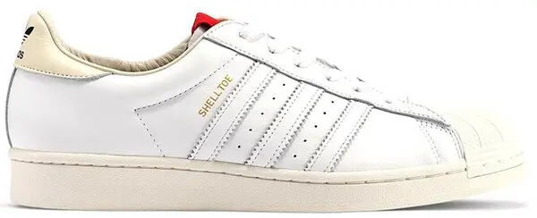 Adidas Superstar 424 Shelltoe Sneakers - Core White/scarelet Red