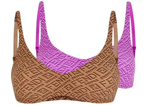 Fendi X Skims Pack Of 2 Skimpy Scoop Bralette - Colorado/california