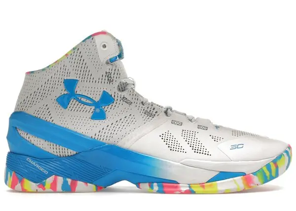 Under Armour Ua Curry 2 Birthday Sneakers - White/mojo Pink/electric Blue