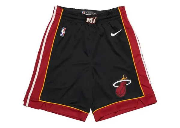 Nike Nba Miami Heat Icon Edition Shorts - Black/red/white