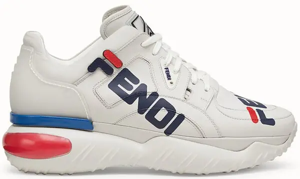 FILA Fendi Low-top Sneakers - White/fila Navy Blue/fila Red
