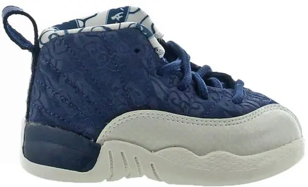 JORDAN 12 Retro International Flight Sneakers - College Navy Blue/university Red/sail