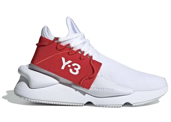 Adidas Y3 Kaiwa Knit Sneakers - Cloud White/red