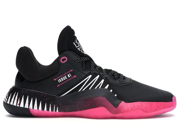 Adidas D.o.n. Issue #1 Symbiote Spider-man Sneakers - Core Black/cloud White/pink