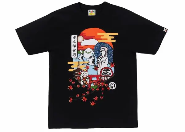 A BATHING APE Japan Culture Ape Head Tee Shirt - Black