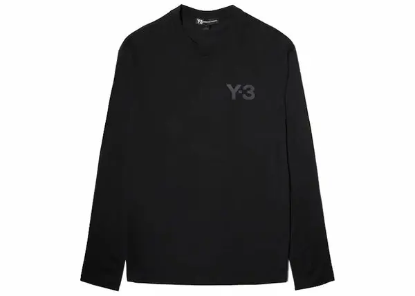Adidas Y3 Logo Long Sleeve Tee Shirt