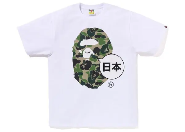 A BATHING APE Japan Big Ape Head City Tee Shirt - White
