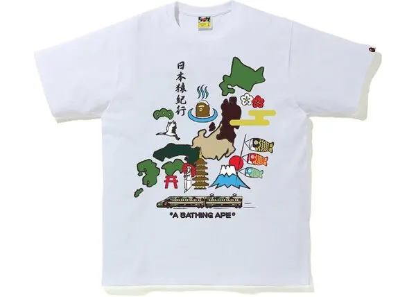 A BATHING APE Japan Culture Tee Shirt - White