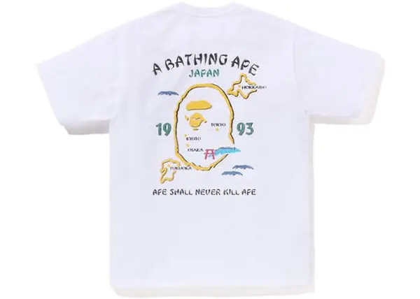 A BATHING APE Japan Exclusive Japan Souvenir #2 Tee Shirt - White