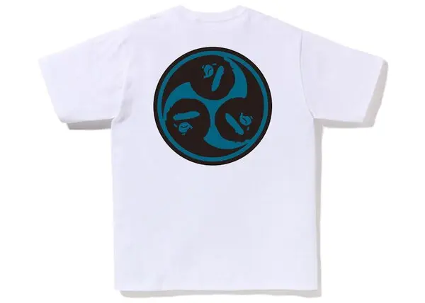 A BATHING APE Japan Culture Mitsudomoe Tee Shirt - White