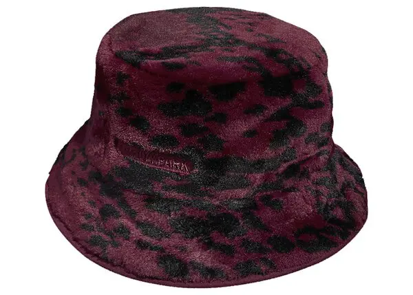 Adidas Ivy Park Printed Faux Fur Bucket Hat - Cherry Wood