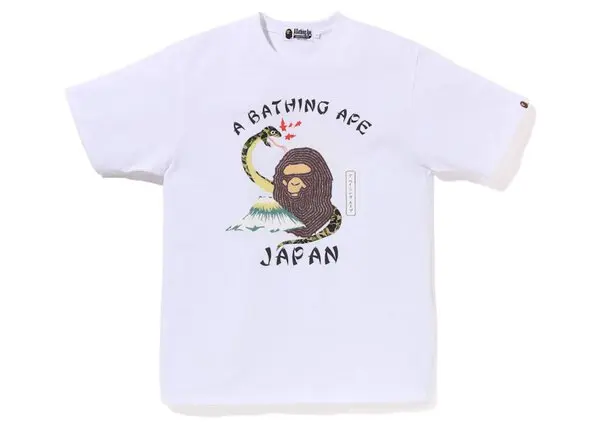 A BATHING APE Japanese Culture Tee Shirt - White