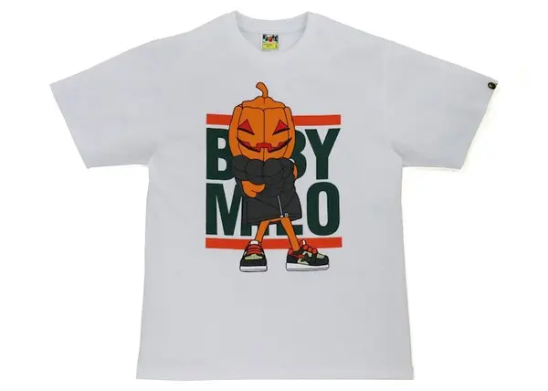A BATHING APE Halloween Baby Milo Tee Shirt - White