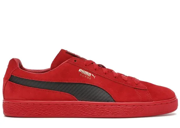 PUMA Suede Ferrariin Sneakers - Rosso Corsa/black