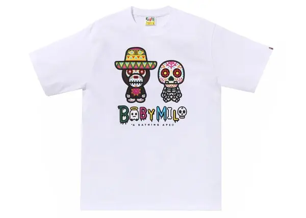 A BATHING APE Halloween Baby Milo Tee Shirt - White