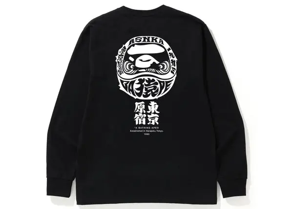A BATHING APE Japan Culture Daruma Long Sleeve Tee Shirt