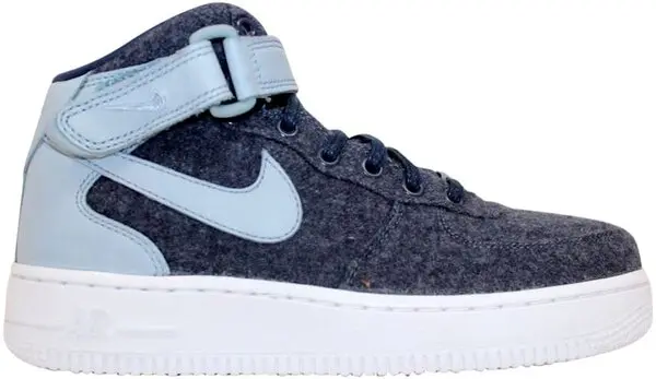 Nike Air Force 1 Mid '07 Leather Prm Sneakers - Midnight Navy Blue