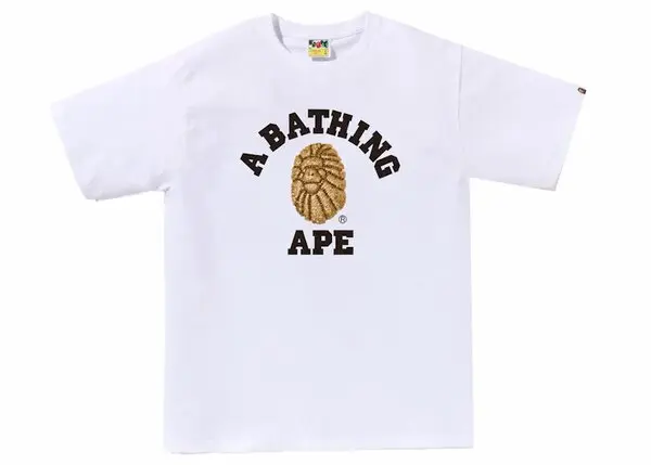A BATHING APE Jewels College Tee Shirt - White