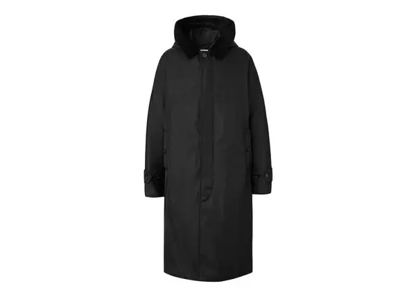Burberry Corduroy Collar Nylon Twill Car Coat