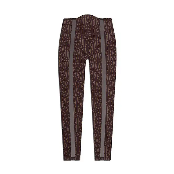 Adidas Ivy Park Monogram Sheer Panel Tights - Wild Brown/night Red