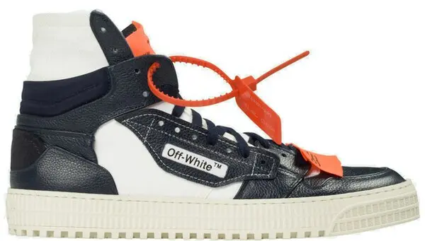 Off-White Off Off Offcourt Tumbled Sneakers - Navy Blue/white