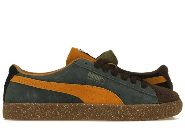 PUMA Suede Vintage Perks And Mini Sneakers - Dark Chocolate/burnt Olive/orange Brick