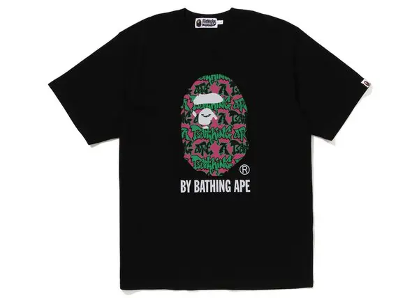 A BATHING APE Graffiti Pattern Bathing Ape Tee Shirt
