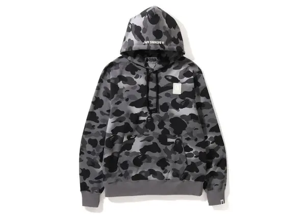 A BATHING APE Grid Camo Pullover Hoodie - Black