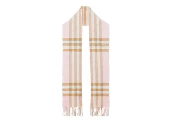 Burberry The Classic Check Cashmere Scarf - Alabaster