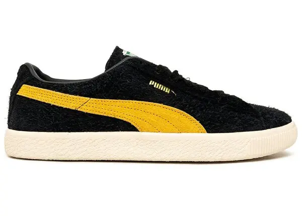 PUMA Suede Vintage Black Hairy Suede - Puma Black/mustard Seed/frosted Ivory