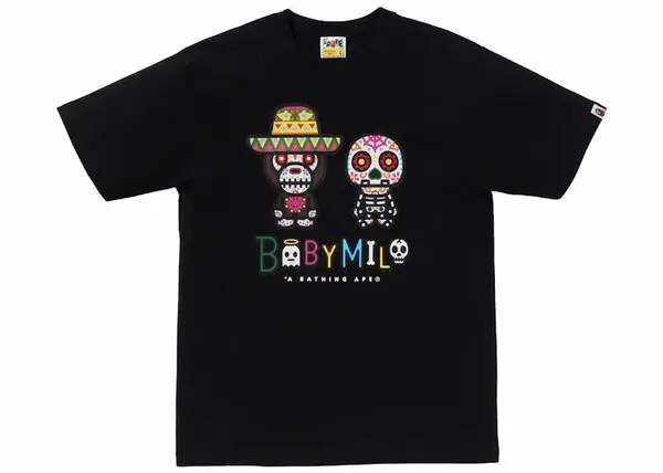 A BATHING APE Halloween Baby Milo Tee Shirt - Black