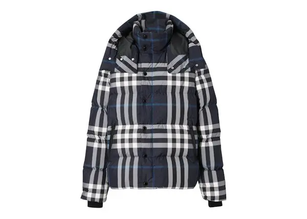 Burberry Detachable Hood Night Check Puffer Jacket