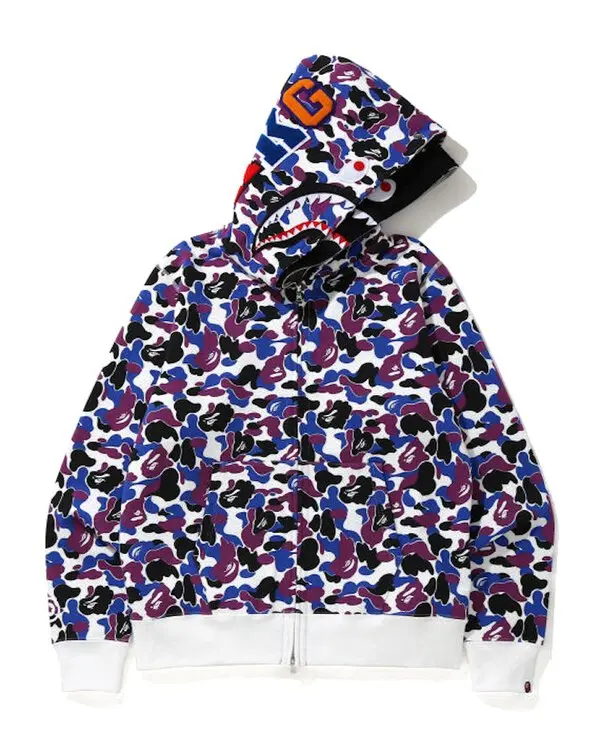 A BATHING APE Hong Kong 14th Anniversary Shark Hoodie - Purple