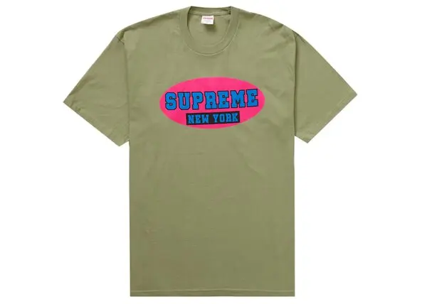 Supreme New York Tee Shirt - Light Olive