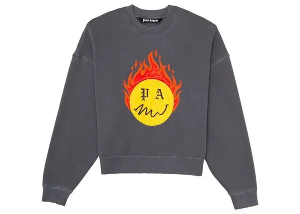 Palm Angels Burning Head Sweatshirt - Black