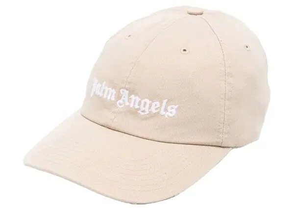 Palm Angels Classic Logo Cap - Beige/white