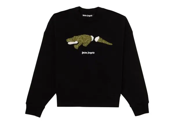 Palm Angels Croco Sweatshirt - Black/green