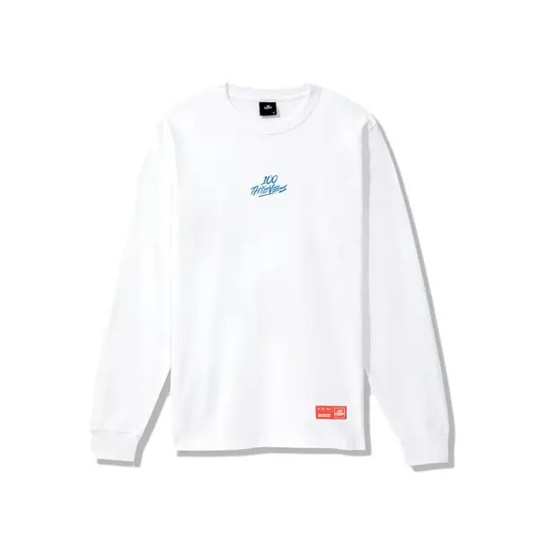 100 THIEVES No Camping Long Sleeve T-shirt - White