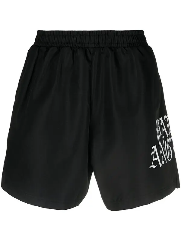 Palm Angels Gothic Logo Print Swimming Shorts