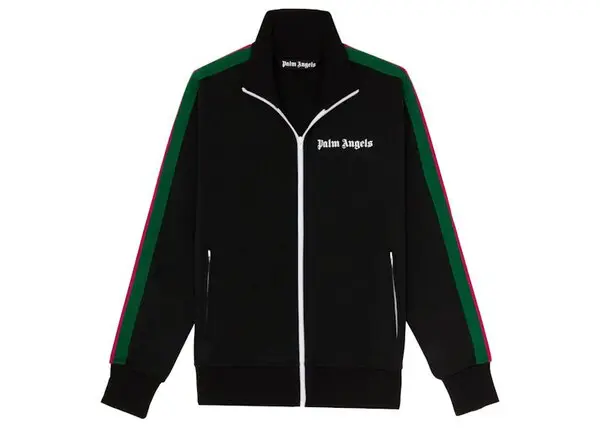 Palm Angels College Zip Up Track Jacket - Black/green