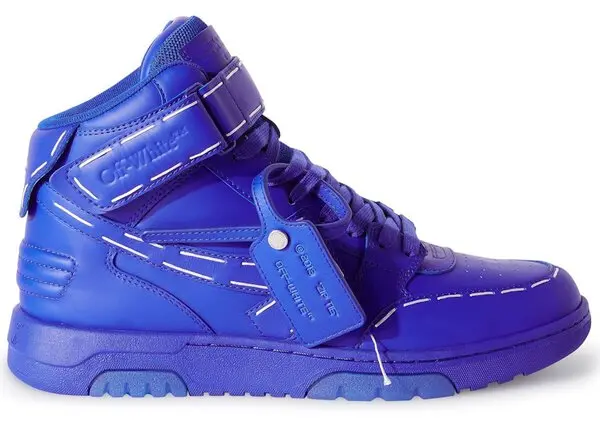 Off-White Out Of Office Low Top Sneakers - Sartorial Stitching Mid Top Blue Blue