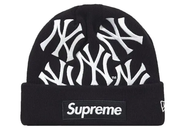 Supreme New York Yankees New Era Box Logo Beanie - Black