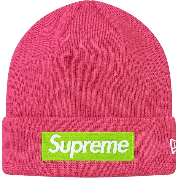 Supreme New Era Box Logo Beanie Fw17 - Magenta