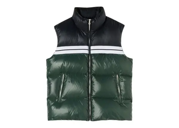 Palm Angels Classic Track Puffed Vest - Green/black