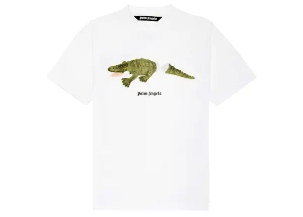 Palm Angels Crocodile Print T-shirt - White