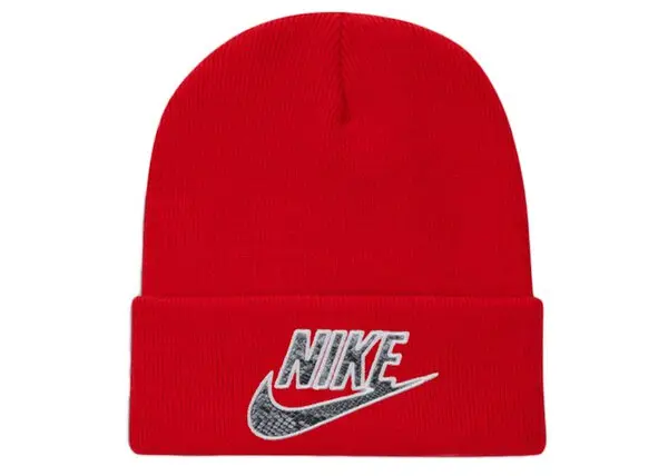 Supreme Nike Snakeskin Beanie - Red
