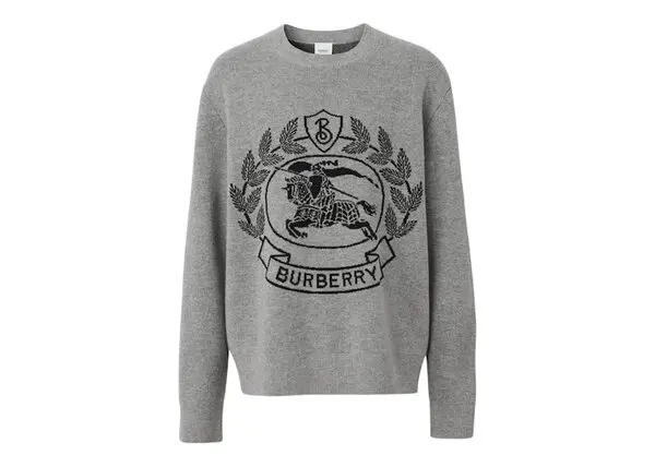 Burberry Wool Jacquard Oversized Sweater