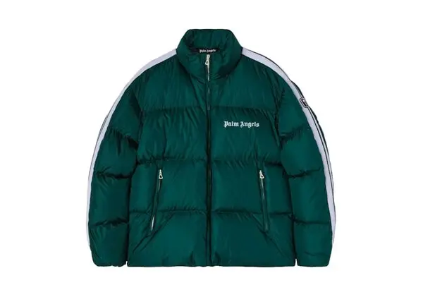 Palm Angels Classic Track Down Jacket - Green/white/black